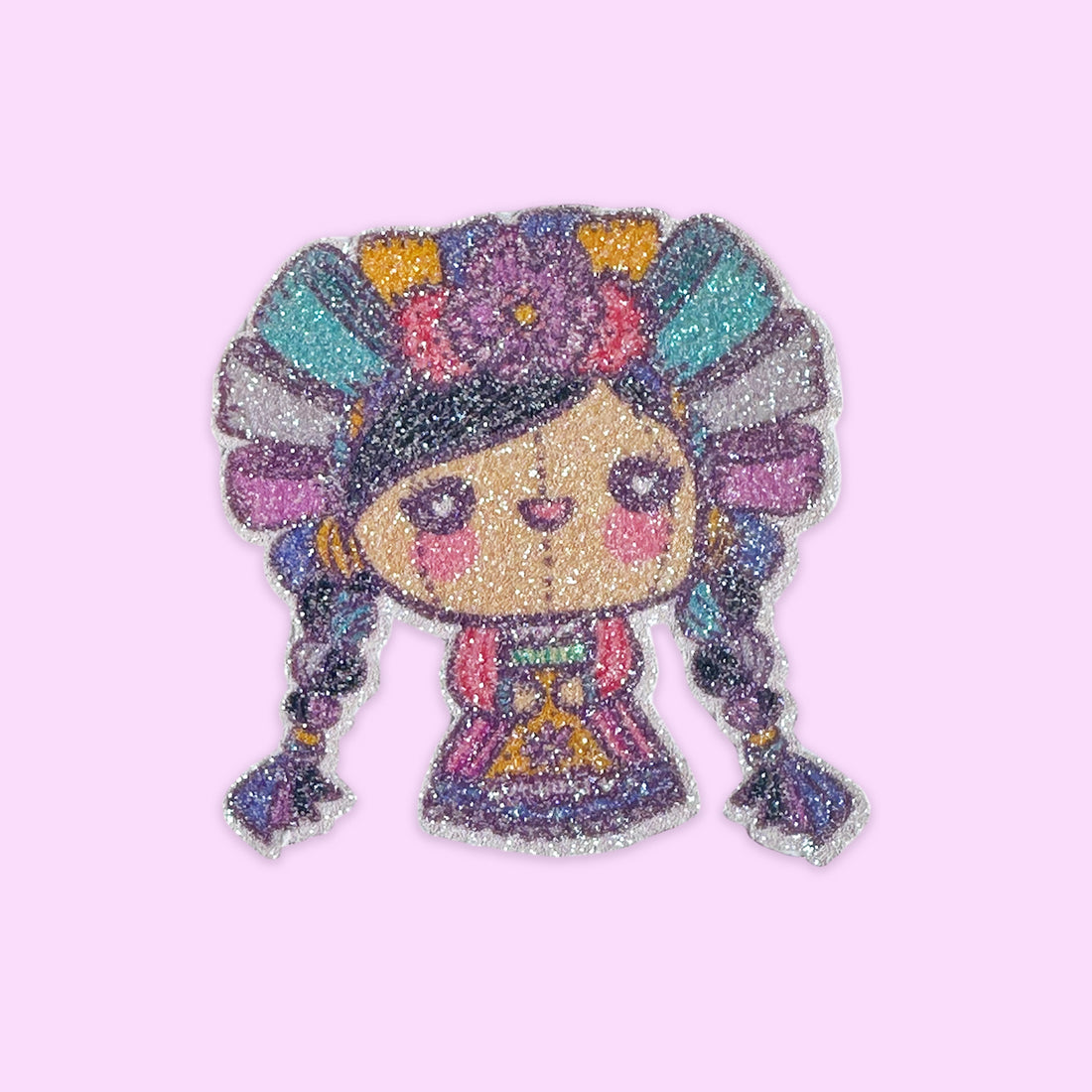 Sticker Glitter Muñeca Lelé – Souvenirs Mixol