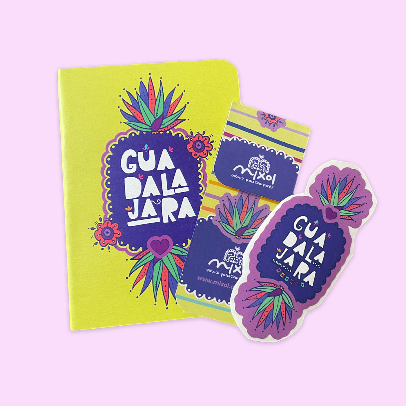 Kit Libreta, Separador & Sticker GDL – Souvenirs Mixol